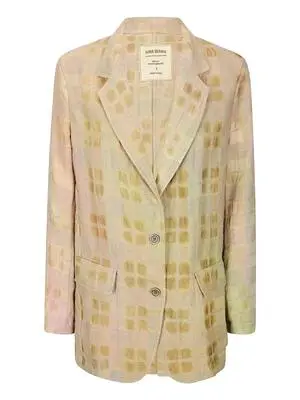 UMA WANG Patterned Single-Breasted Blazer Yellow
