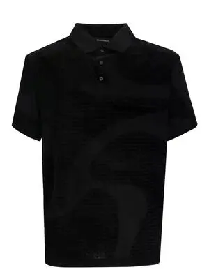 Emporio Armani Buttoned Polo Shirt - Black