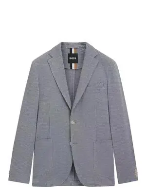 BOSS Houndstooth Check Blazer - Blue