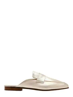 SOPHIQUE MILANO Metallic Leather Mules - Gold