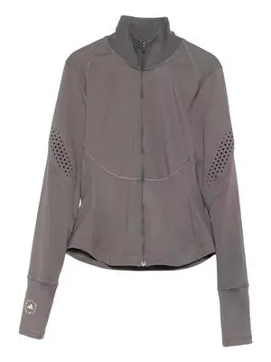 Adidas By Stella McCartney Laser-cut Zip-up Jacket - Grey