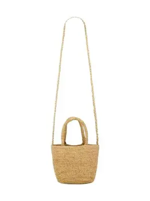 Manebí Raffia Shoulder Bag - Neutrals
