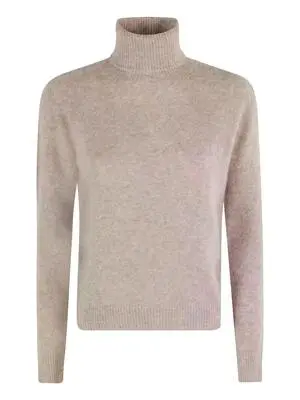 ROBERTO COLLINA Wool-silk Blend Turtleneck Sweater - Neutrals