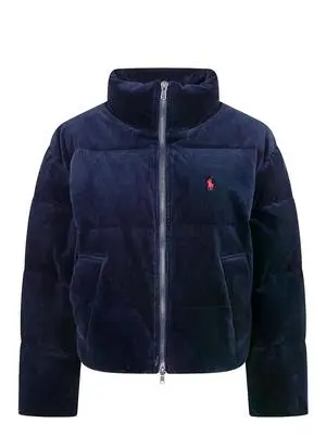 Polo Ralph Lauren Corduroy Quilted Puffer Jacket - Blue