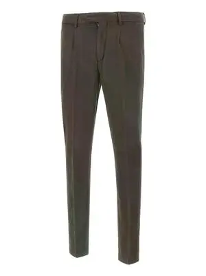 DEVORE INCIPIT Pleated Trousers Brown