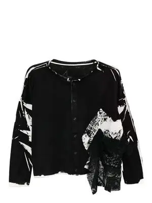 Y’s Printed Top - Black