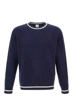 Eleventy Cable-knit Wool Sweater - Blue
