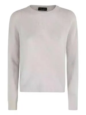 ROBERTO COLLINA Round-neck Cashmere-silk Blend Sweater - Neutrals