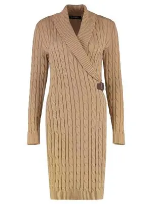 POLO RALPH LAUREN Cable-Knit Wrap Dress