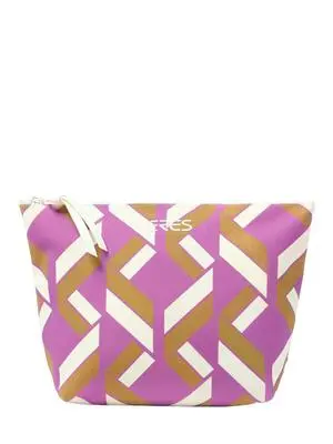 ERES Geometric-pattern Clutch - Purple