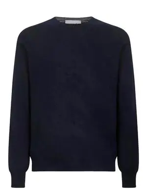D4.0 Ribbed Crew-Neck Sweater Blue