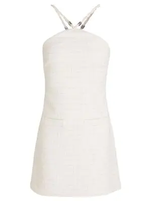 Maje Embellished Metallic Tweed Mini Dress - Ivory