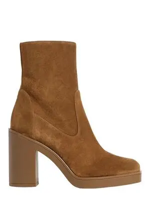 STUART WEITZMAN Bethenny 80 Suede Ankle Boots - Brown
