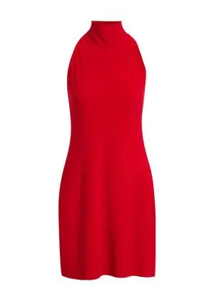 Norma Kamali Stretch-jersey Halterneck Mini Dress - Red