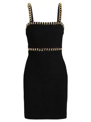 Alice + Olivia Kelly Chain-embellished Mini Dress - Black