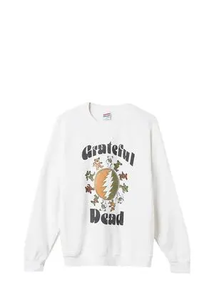 Junk Food Clothing Grateful Dead Bear Fleece Sweatshirt - White