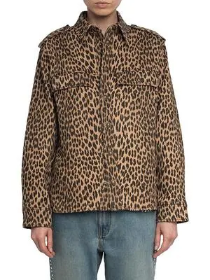ZADIG&VOLTAIRE Taskam Leopard Denim Jacket
