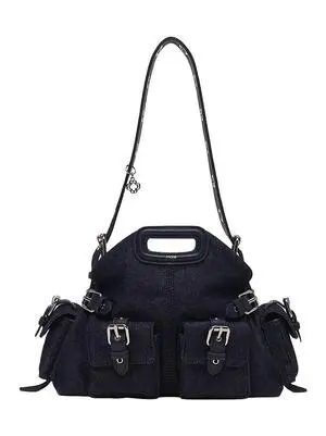 Maje Miss M Pockets Denim Bag - Navy