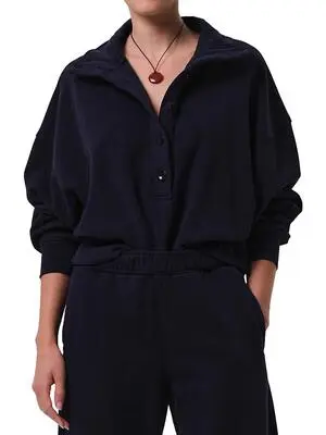 Citizens Of Humanity Mirelle Funnel Neck Sweatshirt - Navy