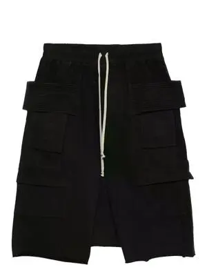 Rick Owens Cargo-pockets Drawstring Shorts - Black