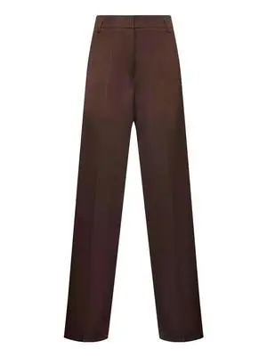 BLANCA VITA Pressed-pleat Trousers - Brown
