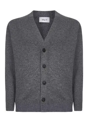 D4.0 V-neck Buttoned Cardigan - Grey