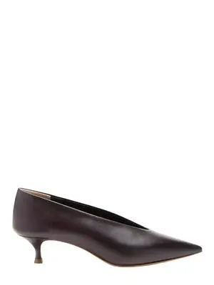 Le Monde Beryl 40mm Babouche Pointed-toe Leather Pumps - Purple