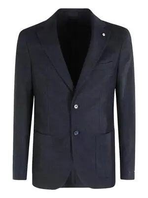 L.B.M. Cotton Patch-pocket Blazer - Blue