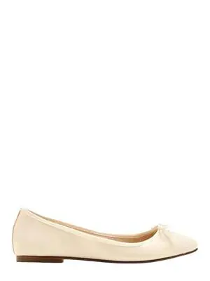 HOUSE OF BALLERINAS Bow-detail Patent Leather Ballerinas - Neutrals