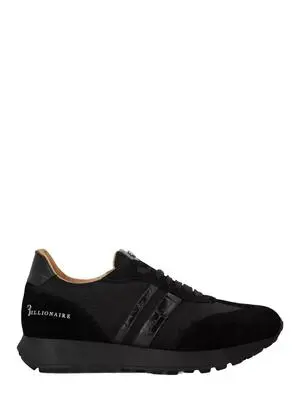 BILLIONAIRE Panelled Sneakers - Black