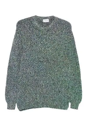 SCAGLIONE Speckled Crew-neck Sweater - Blue