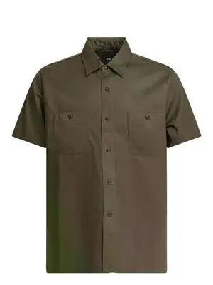 BUZZ RICKSON'S Herringbone Cotton Shirt - Green
