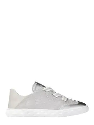 JIMMY CHOO Embroidered-logo Sneakers - Silver