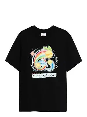 Casablanca Rainbow-print T-shirt - Black
