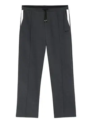 BOSS Side-stripe Textured Trousers - Grey