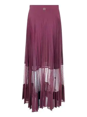 TWINSET Pleated Midi Skirt - Pink