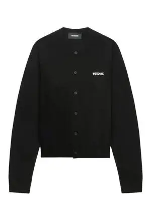 We11Done Logo-embroidered Cardigan - Black