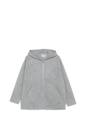 Max Mara Wool-blend Zip-up Hoodie - Grey