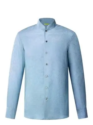 Shanghai Tang Geometric-jacquard Shirt - Blue