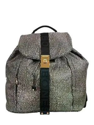 Borbonese Backpack With Clasp Closure - Neutrals