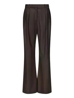 Loulou De Saison Pleated Straight-leg Trousers - Black