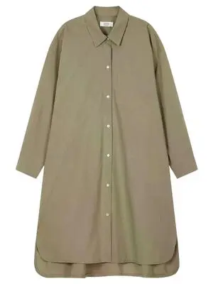 STUDIO TOMBOY Long-sleeve Collared Shirt Dress - Green