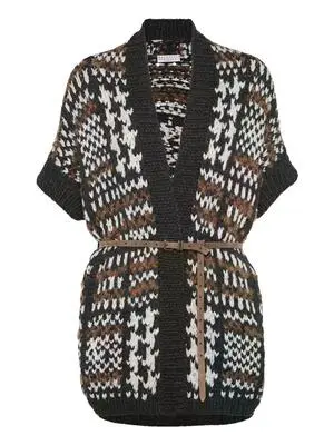 BRUNELLO CUCINELLI Houndstooth Cardigan