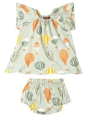 MILKBARN Organic Cotton Dress And Bloomer Set - Vintage Balloons