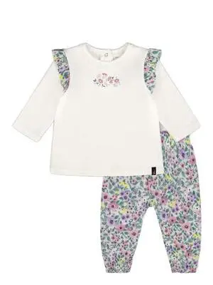 DEUX PAR DEUX Organic Cotton Top And Muslin Pants Set - Off-white
