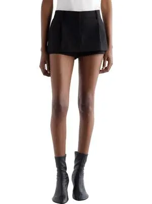 Acne Studios Ikka Layered Pleated Mini Skirt - Black