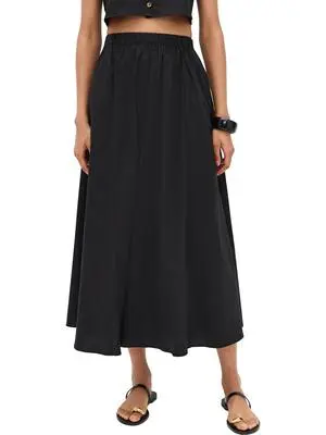 LE BOP Poplin Martha Skirt - Black