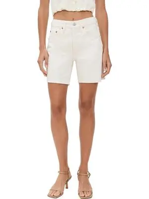 LEVI'S 501 Mid-thigh Shorts - Ecru Booper No Damage