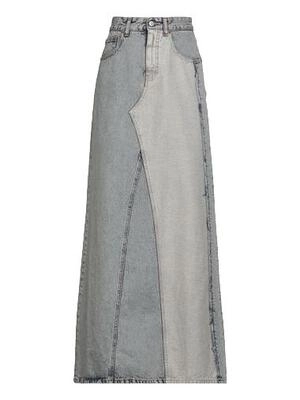 MAISON MARGIELA Two-tone Denim Maxi Skirt - Blue