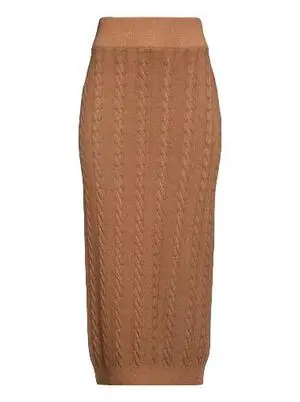 Woolrich WOOLRICH Midi Virgin Wool Skirt Camel